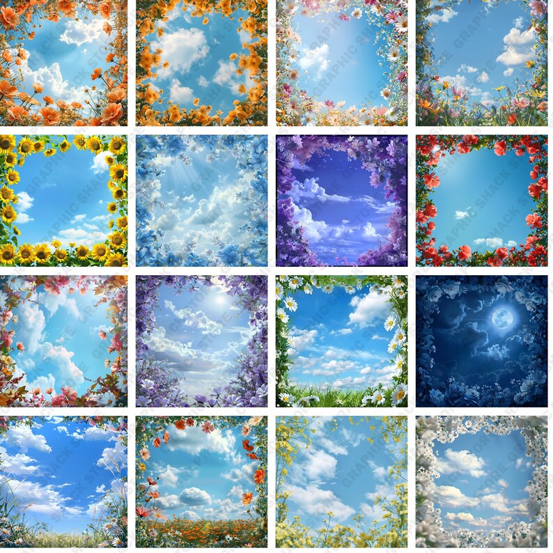 60 Flower Memorial Heaven PNG Backgrounds, Serene Paradise Collection ...