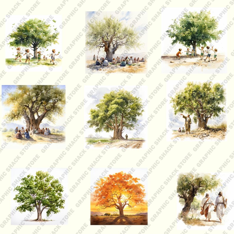 68 Watercolor Zaccheus Clip Art | Christian Religious Bible Based Story ...