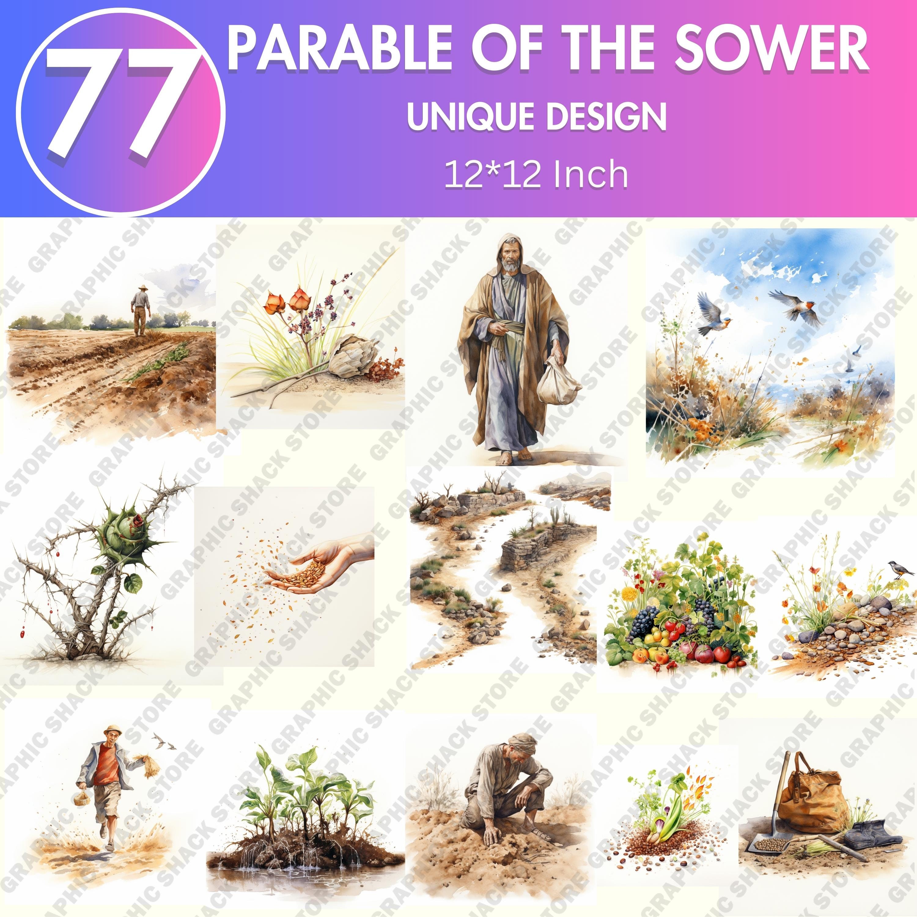 77 PNG Watercolor Parable of the Sower Clip Art | Christian Religious ...
