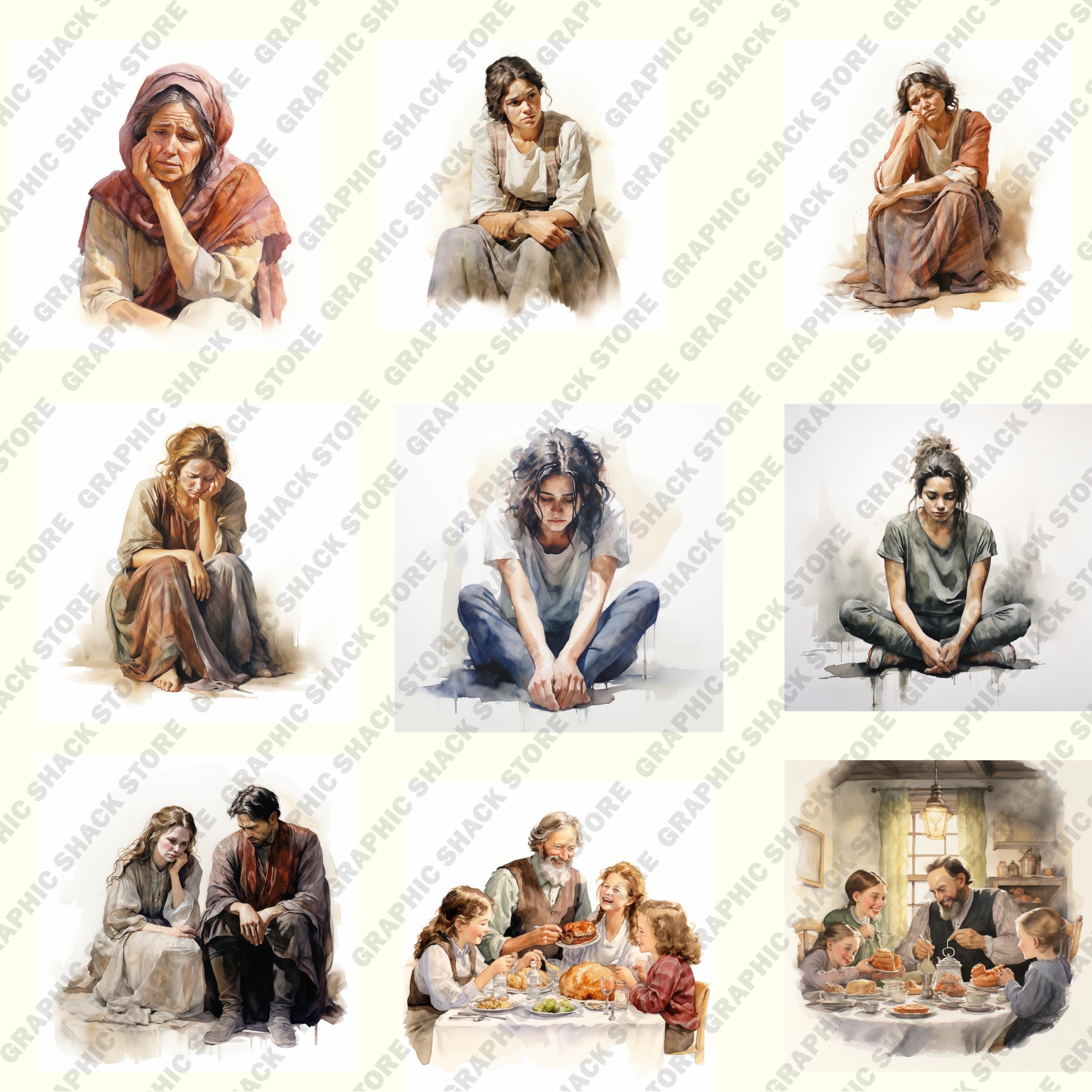 85 PNG Watercolor Job Clip Art Christian Religious Bible Based Story ...