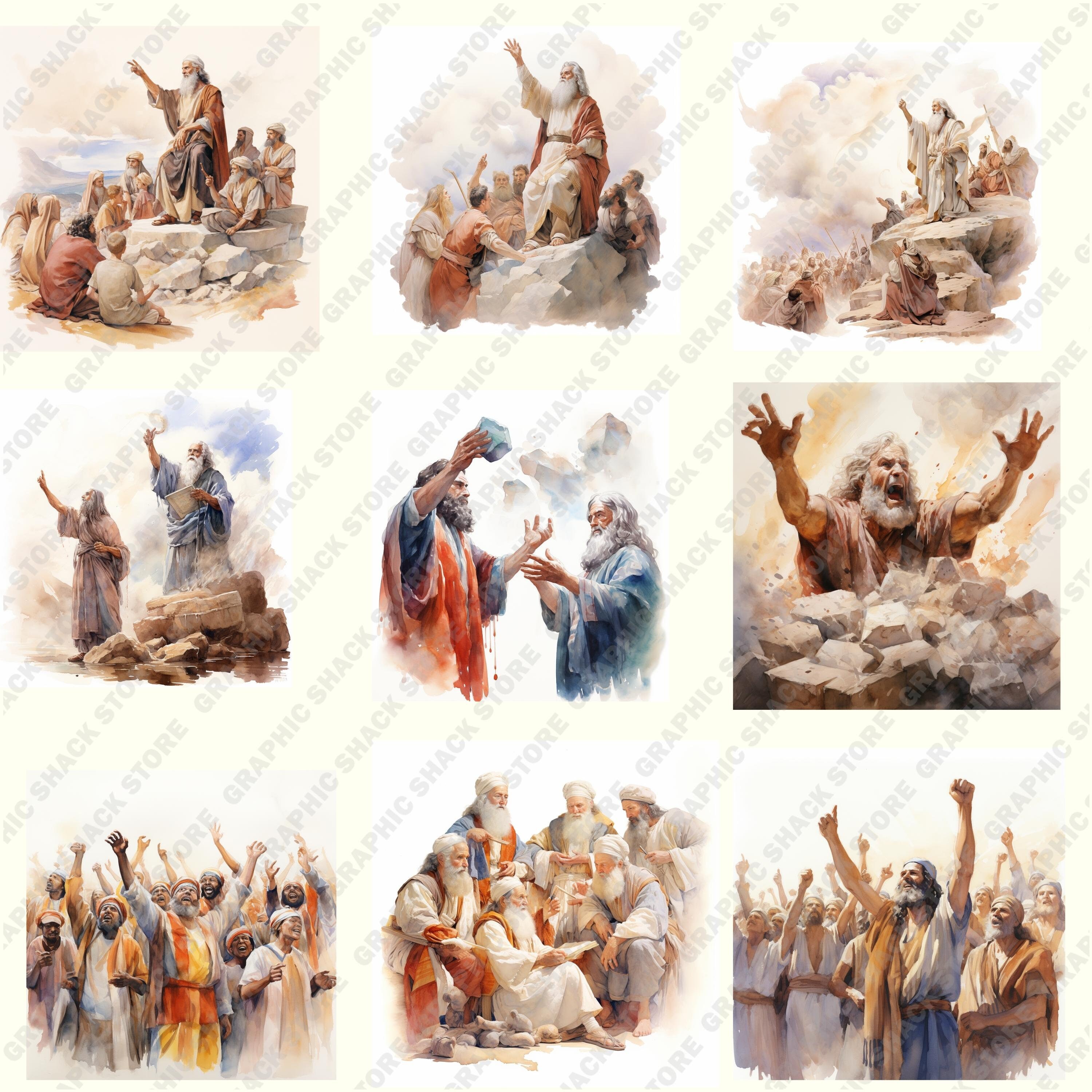 65 PNG Watercolor Ten Commandments Clip Art | Christian Religious Bible ...