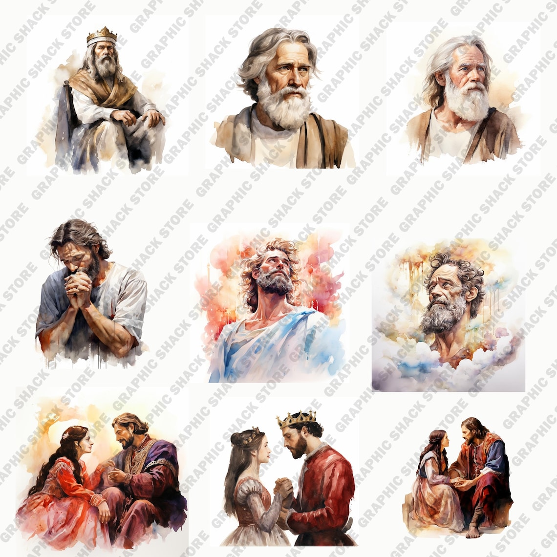 76 PNG Watercolor God Chose David as King Clipart Christian Religious ...