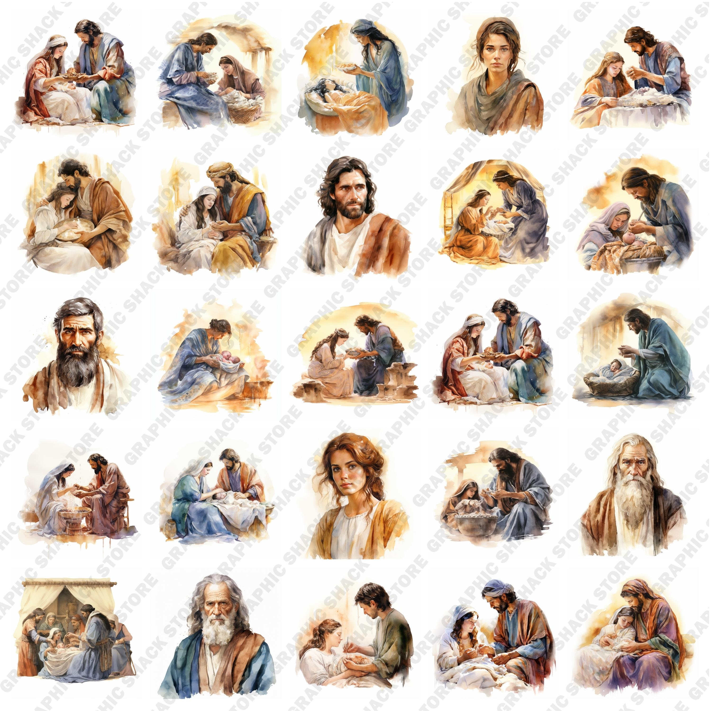 154 Watercolor Cliparts of Jacob, Leah, and Rachel - Genesis 29-30 ...