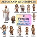 Jesus and the 12 Disciples Sticker - Inspirational Faith-based Design ...
