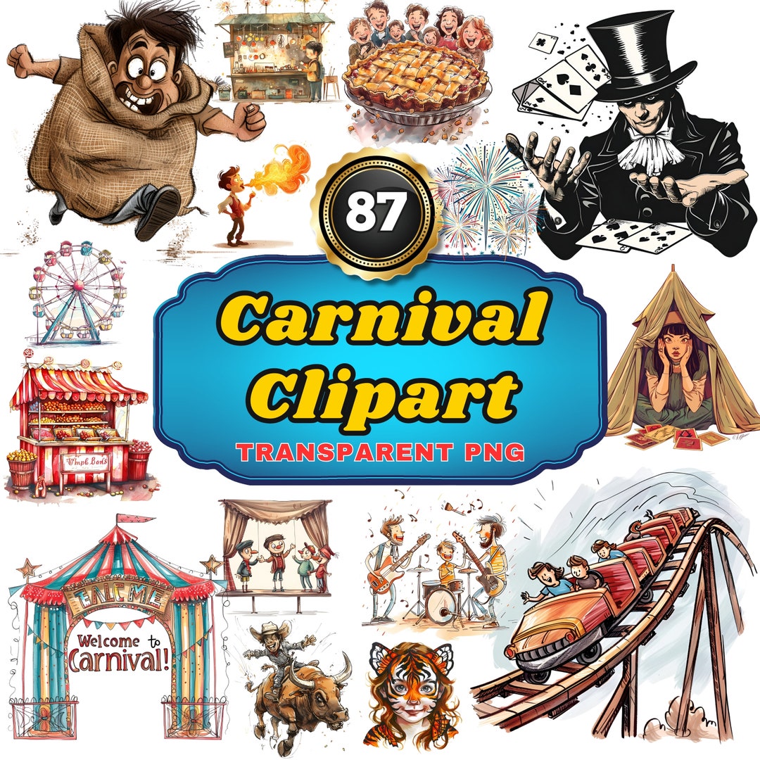 87 Carnival Clipart, Carnival Fun: 87 PNG Cliparts - Festive and ...