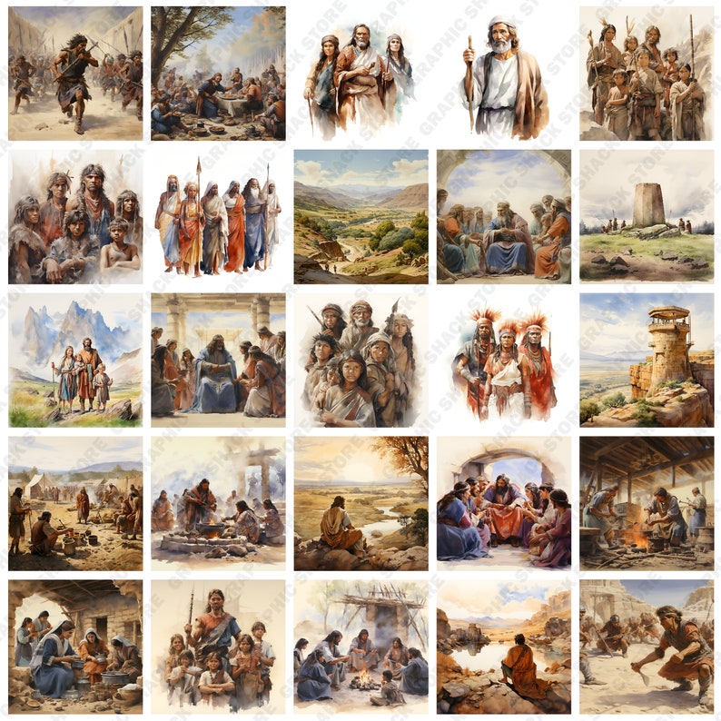 78 Watercolor Esau's Descendants (genesis 36) PNG Clipart, Esau's ...