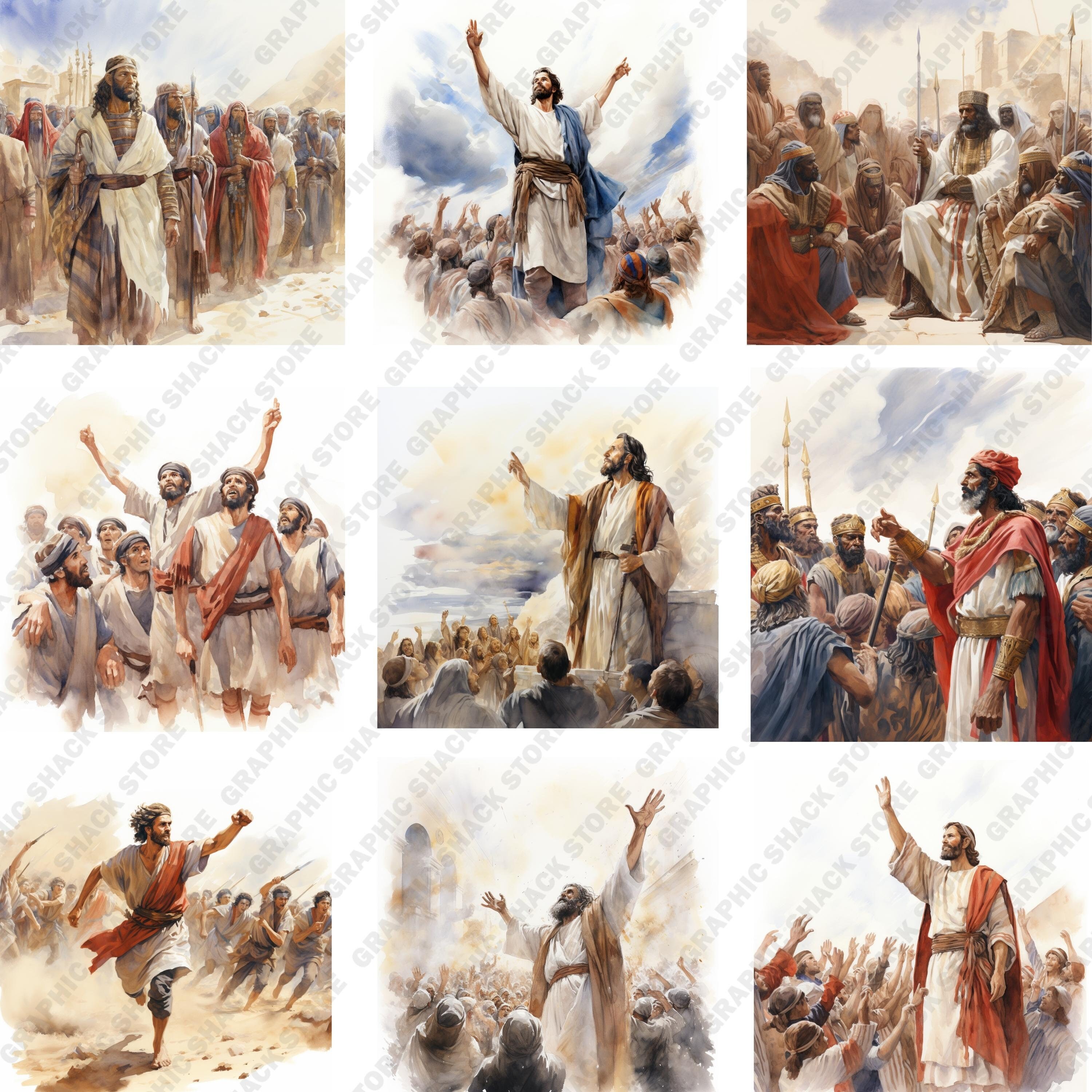 87 Watercolor Samuel PNG Clip Art Christian Religious Bible Based Story ...