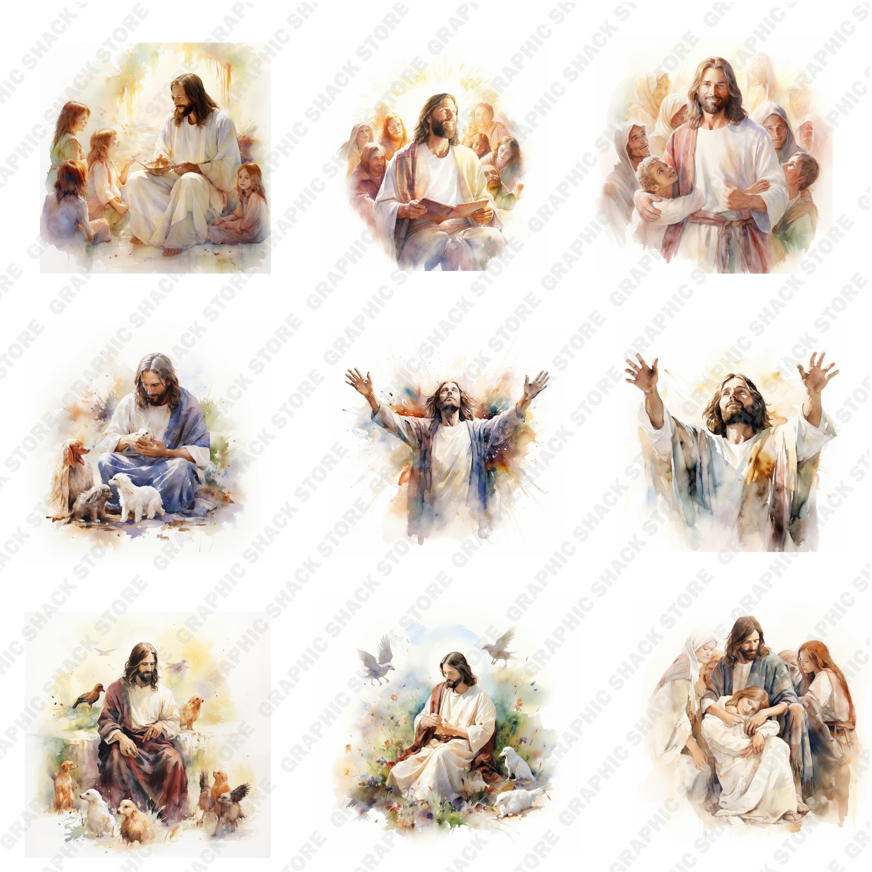 60 Watercolor Love Your Enemies Clipart Christian Religious Bible Based ...