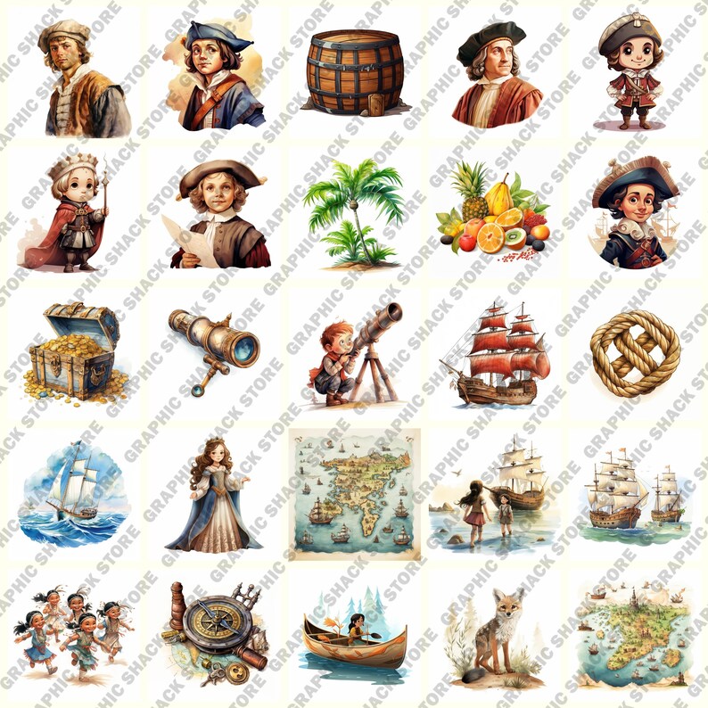 83 Discovery of America Clipart Columbus Day Clipart School ...