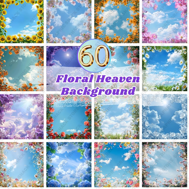 60 Flower Memorial Heaven PNG Backgrounds, Serene Paradise Collection ...