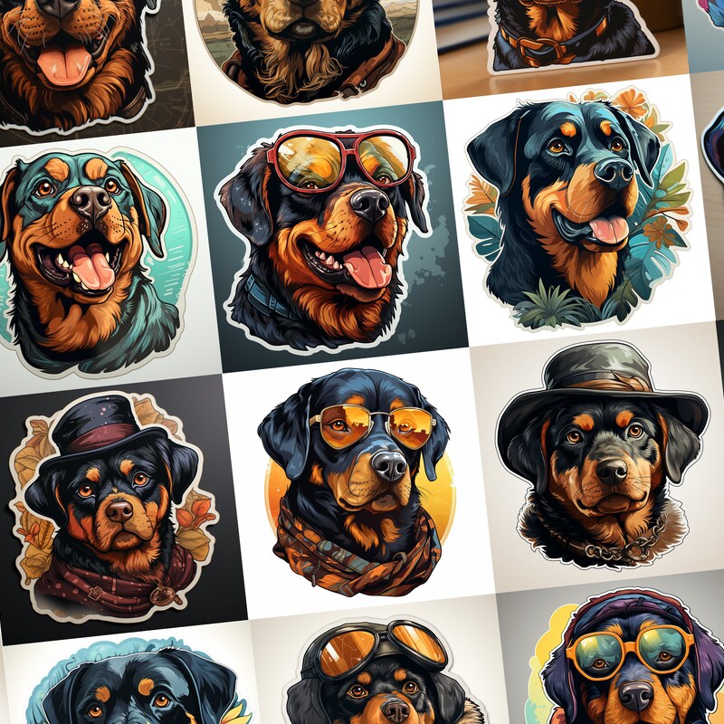 Rottweiler Stickers - Etsy