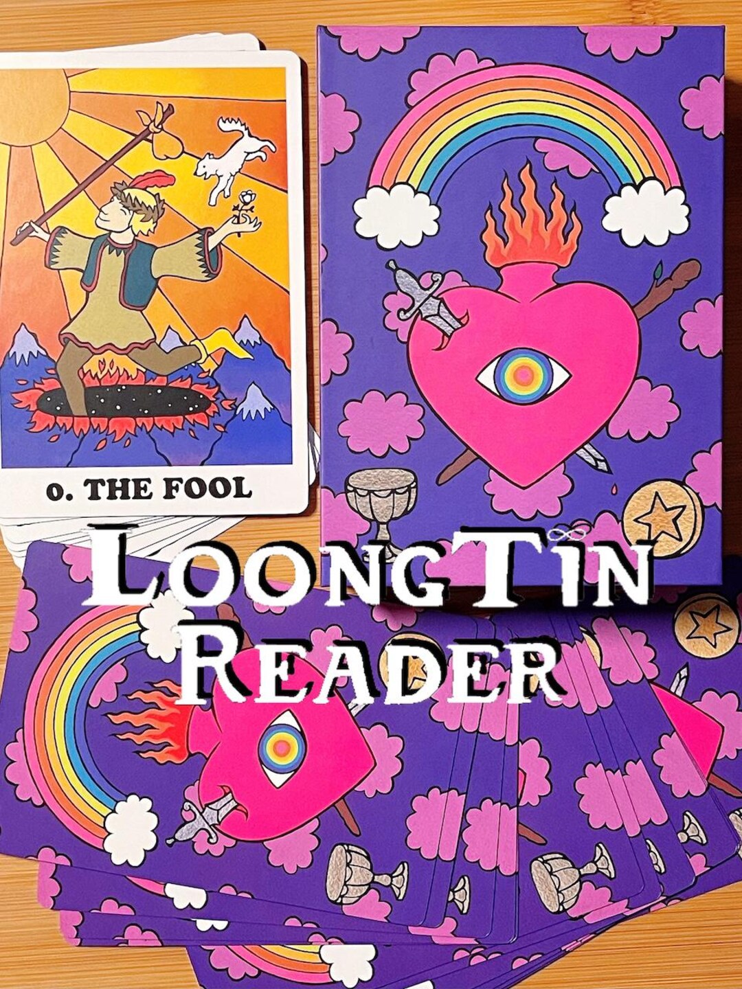 Rainbow Heart Tarot Deck – Fifth Edition, Colorful Tarot, Rainbow Love ...