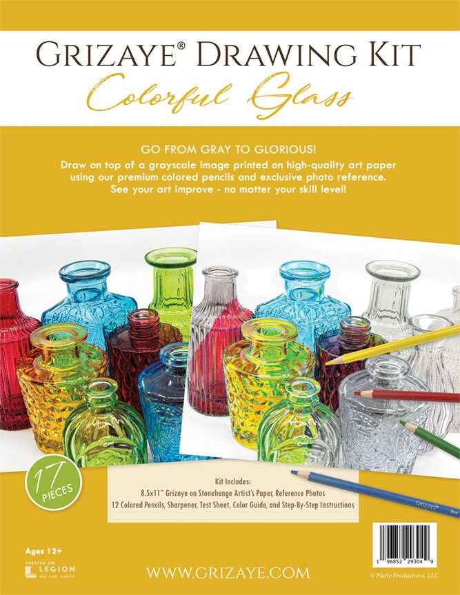 Grizaye Glass Still Life Colored Pencil Drawing Kit - Etsy