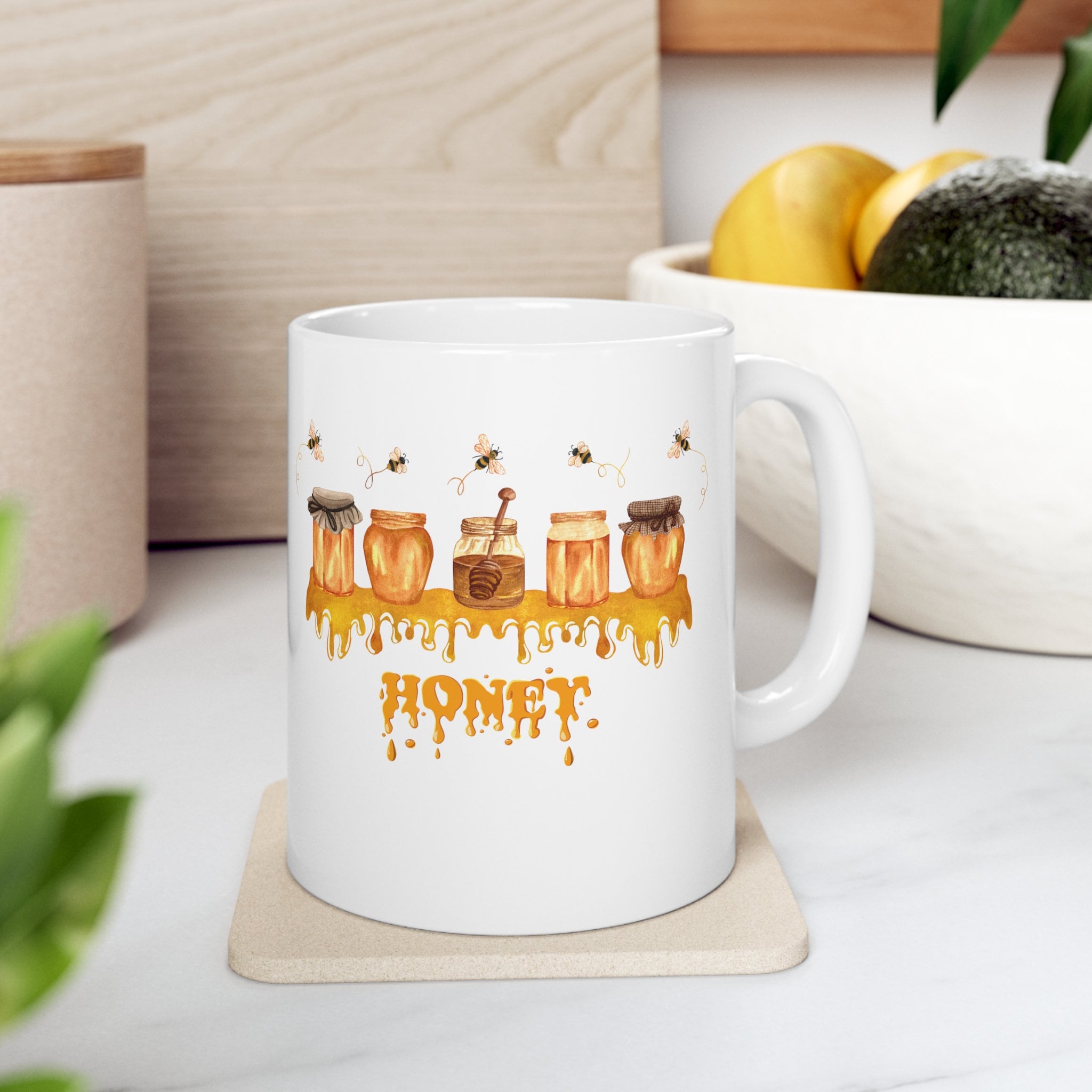 Honey Mug, Bee Mug, Cute Honey Mug, Cute Bee Mug, Honey Gift, Animals ...