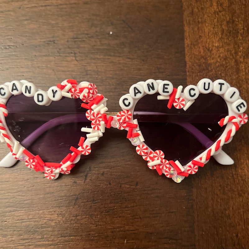 Candy Cane Sunglasses - Etsy
