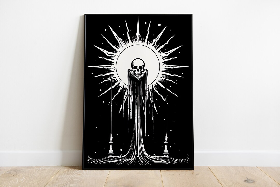 Tarot Card Poster Gothic Occult Poster Dark Academia Decor - Etsy