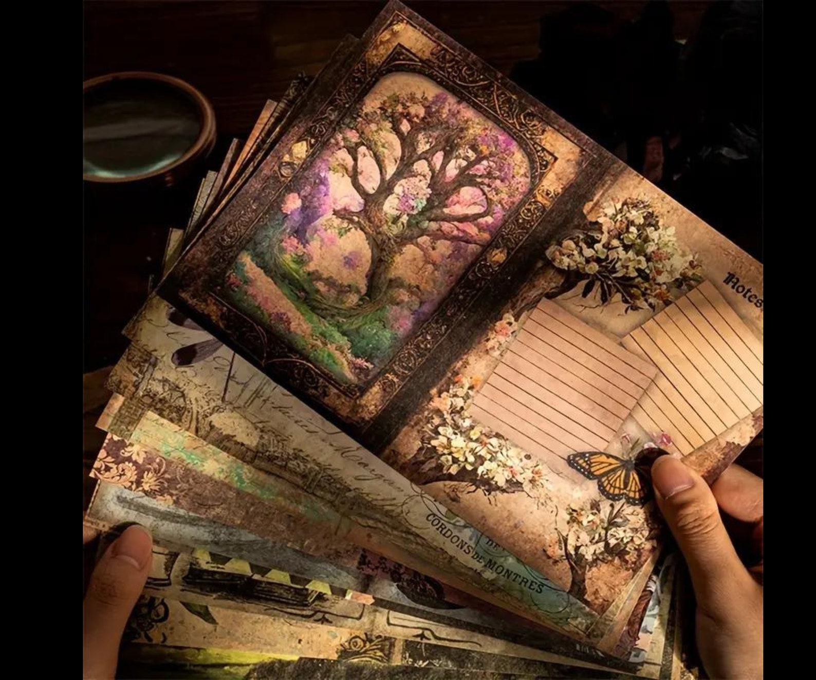 40 Sheets Large Size(7.87 X 5.51in) Gothic, Dark Style Scrapbooking DIY ...