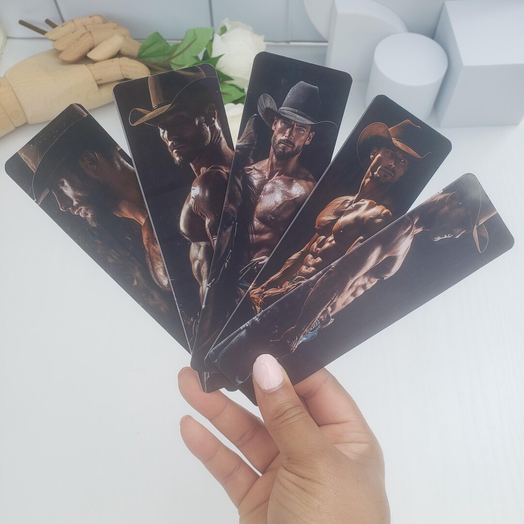 Steamy Cowboy Bookmark Set Western Romance Bookmarks Sexy Muscular ...