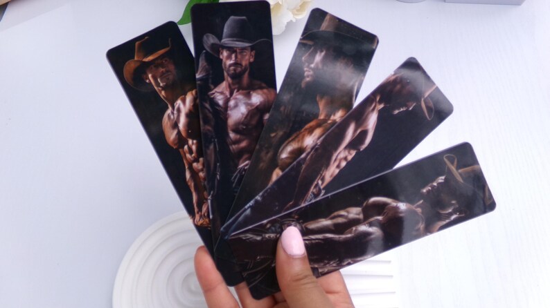 Steamy Cowboy Bookmark Set Western Romance Bookmarks Sexy Muscular ...