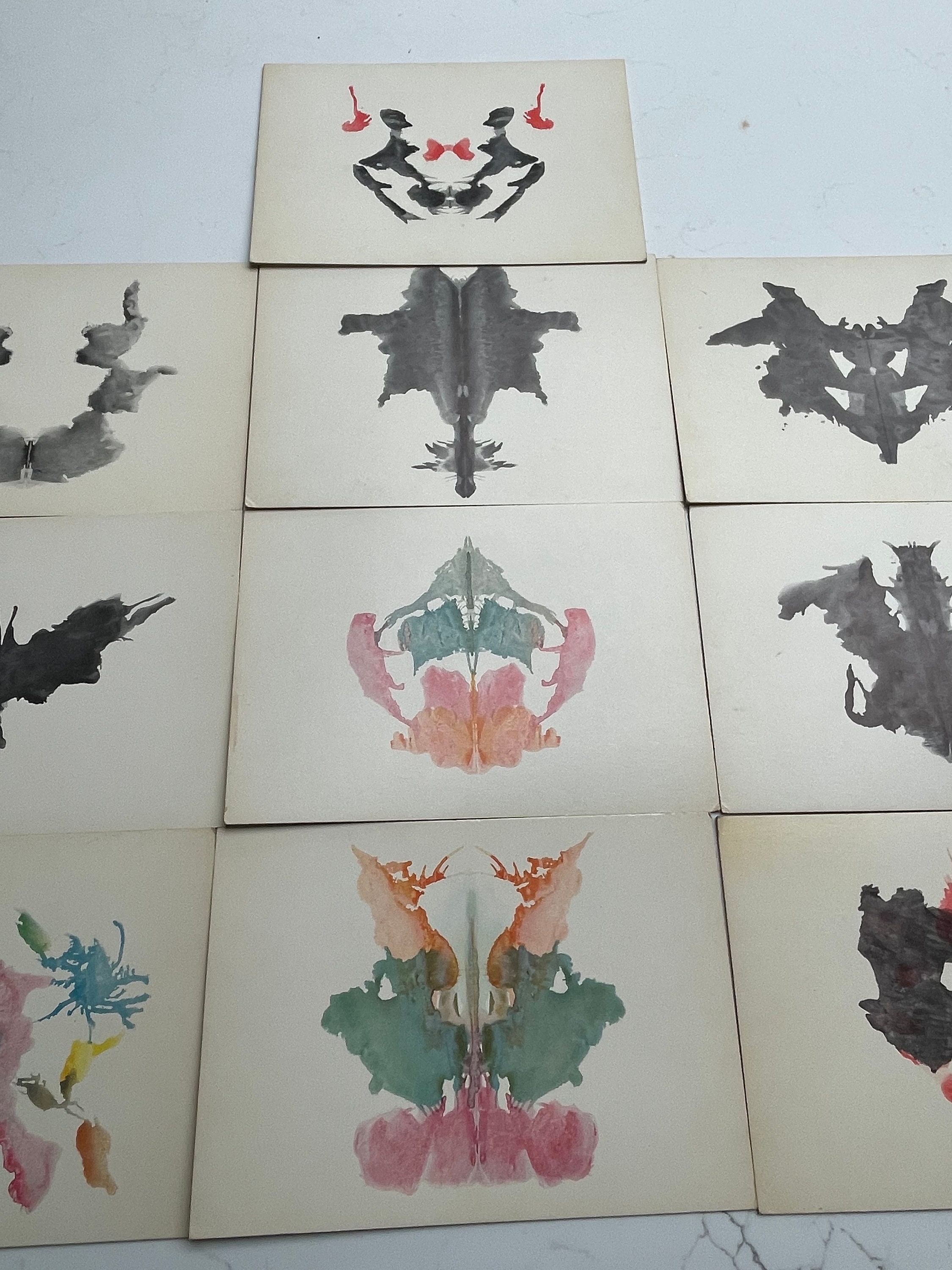 Rorschach Inkblot Print Test Cards 1921 / 1948 Reprint - Etsy Australia