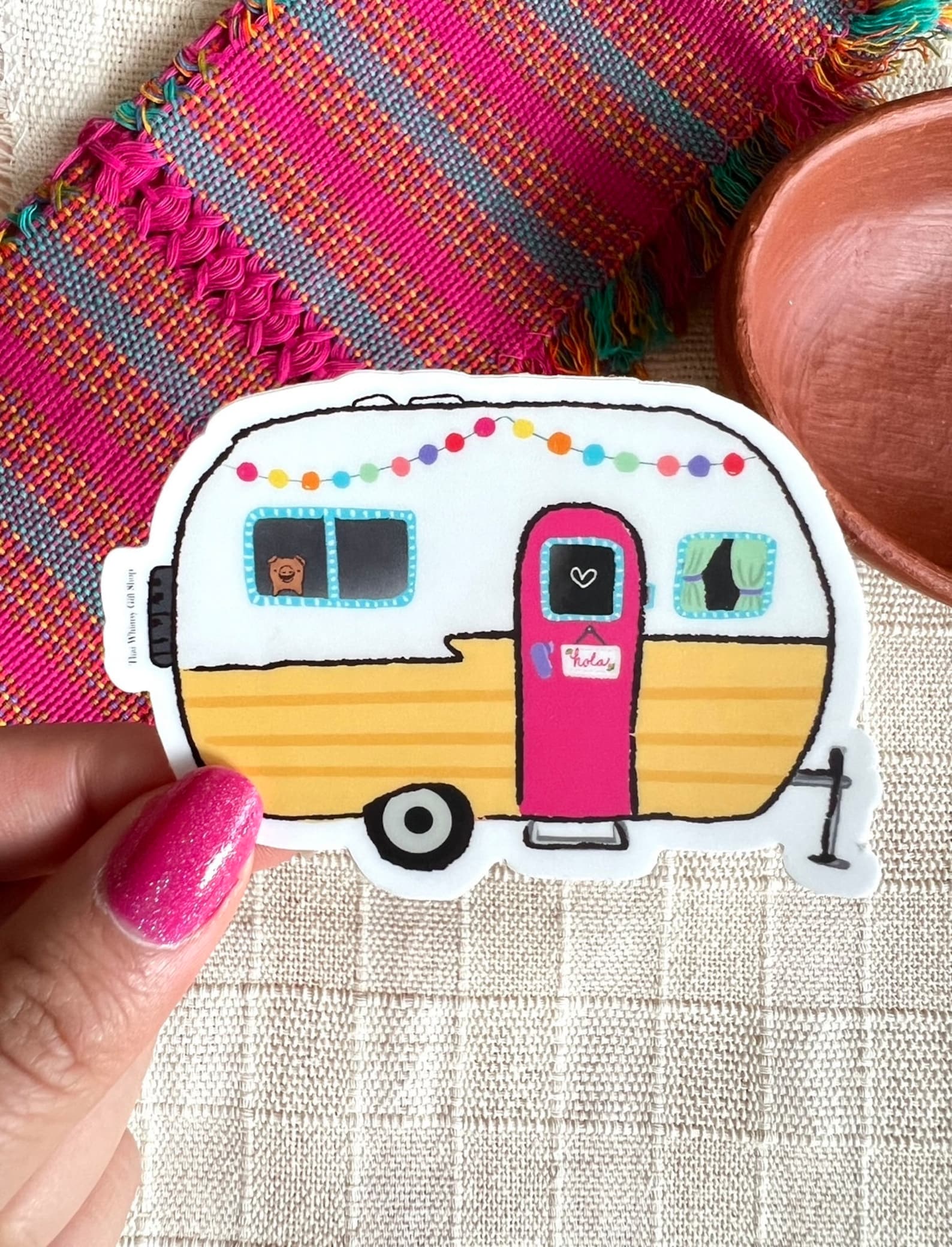 Yellow Camper Vinyl Sticker, 3.0x 2.1 - Etsy