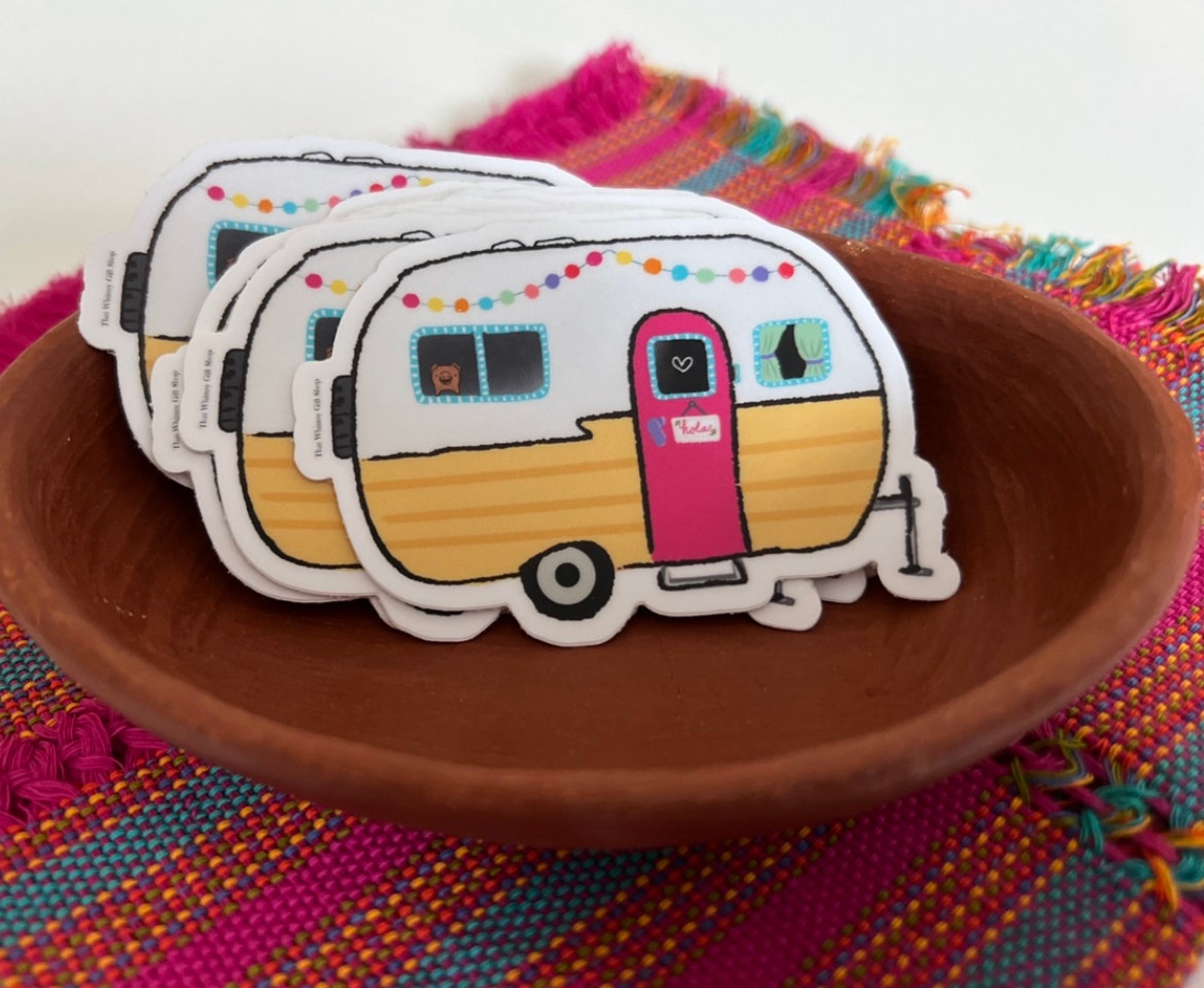 Yellow Camper Vinyl Sticker, 3.0x 2.1 - Etsy