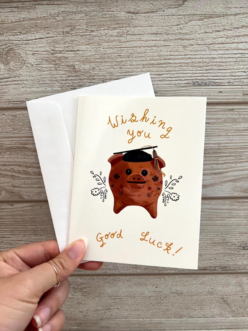 Wishing You Good Luck- Graduation Greeting Card - Etsy