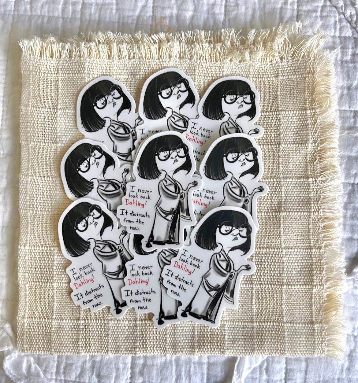 Edna Mode Vinyl Sticker - Black and White Sketch With Quote - Disney ...