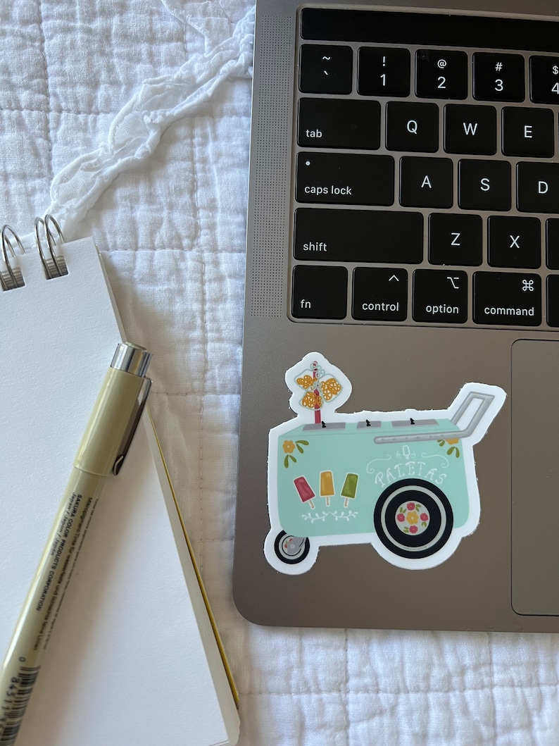 Mexican Paleta Cart Vinyl Sticker - Colorful Paleta Stand Decal ...