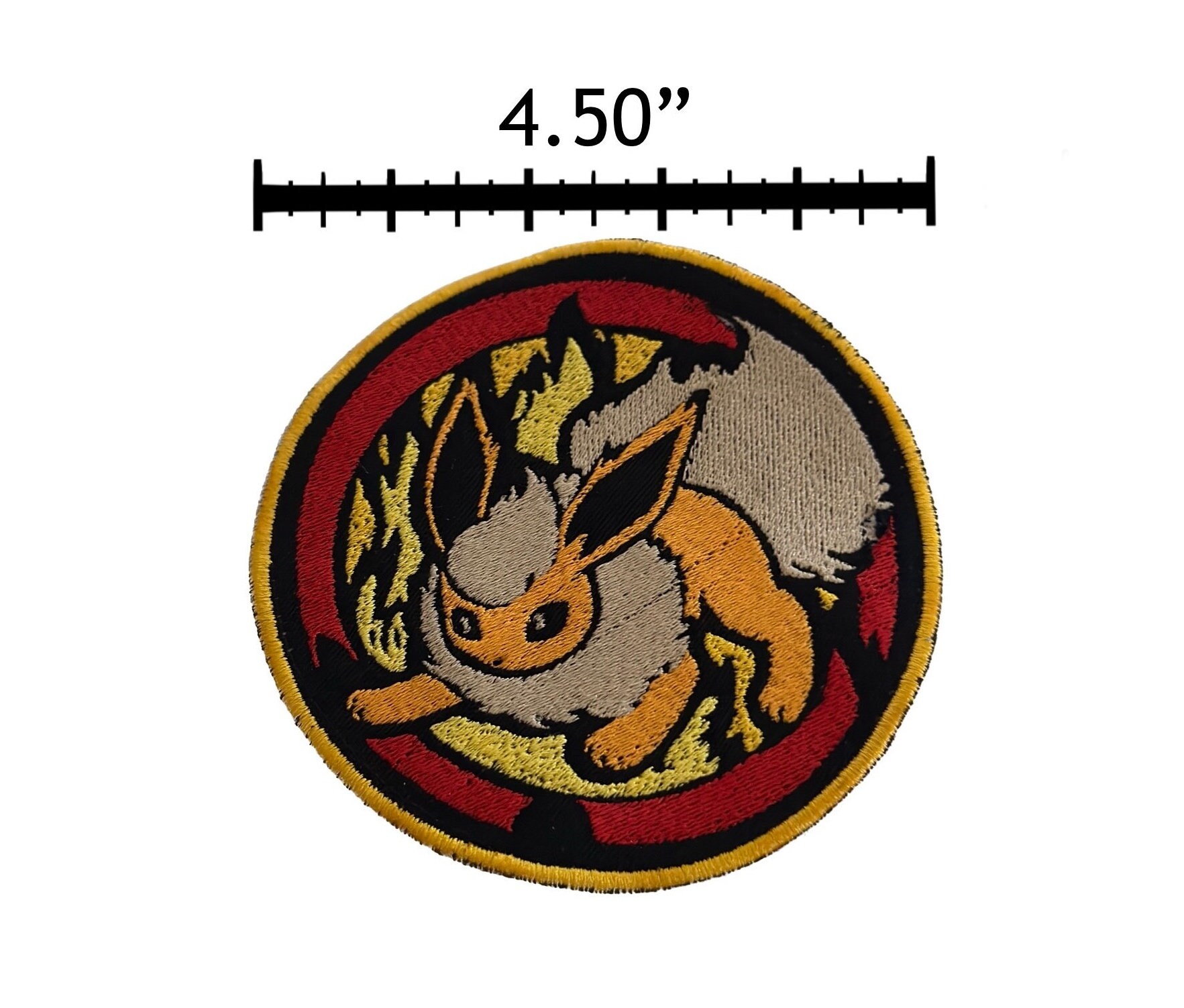 Eevee Flareon Pokemon Embroidery Patches Set Iron on Sew On - Etsy