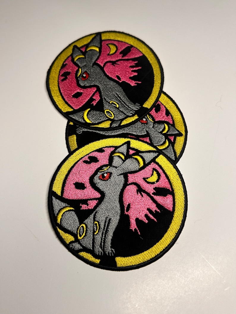 Umbreon Embroidery Iron on Patch, Perfect for a Gift, Present, Birthday ...