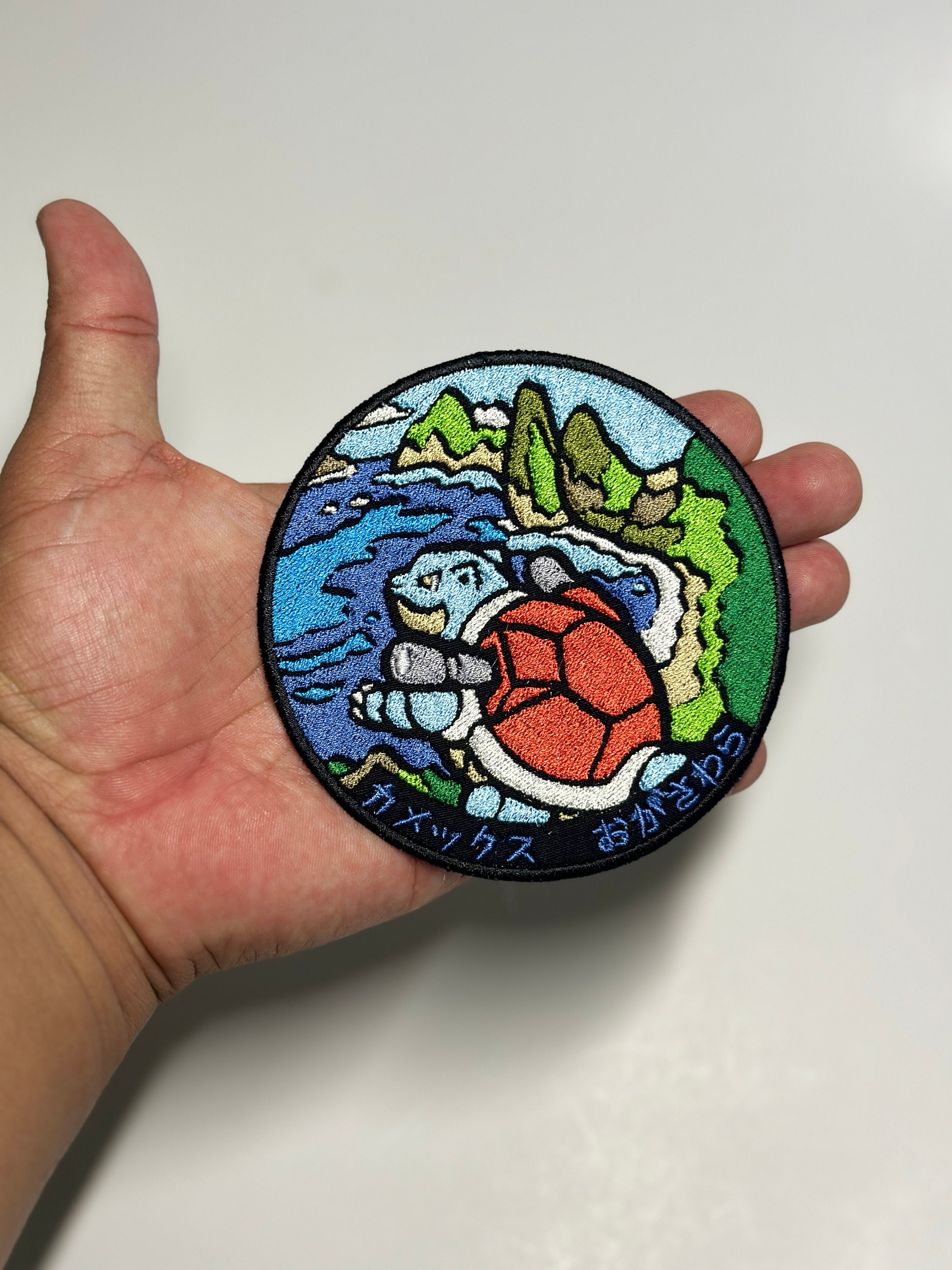 Blastoise Embroidery Sticker Iron on Patch, Perfect for a Gift, Present, Birthday, Japanese ...