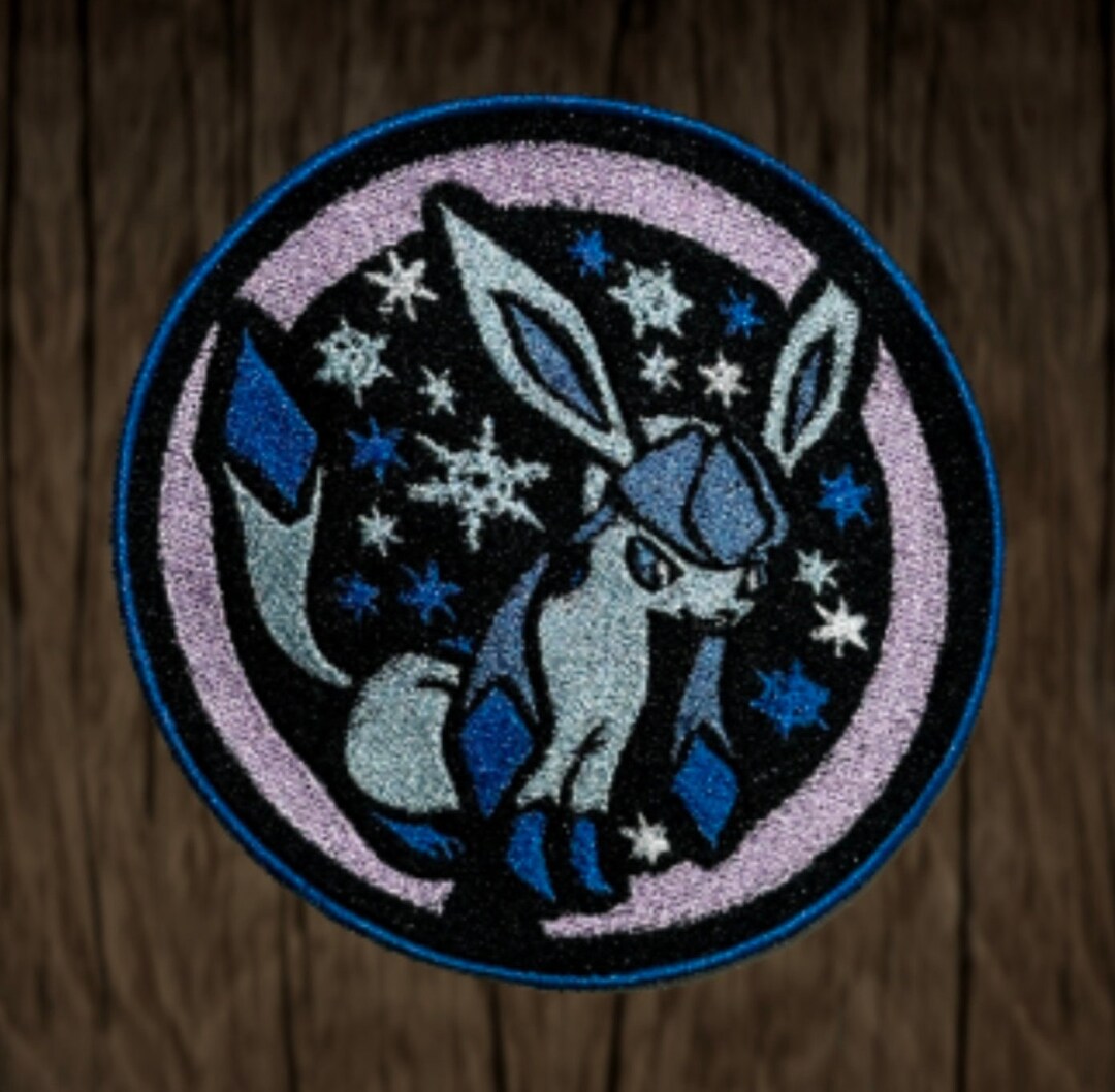 Handmade Glaceon Embroidery Patch - Ideal Gift for Anime Fans - Etsy