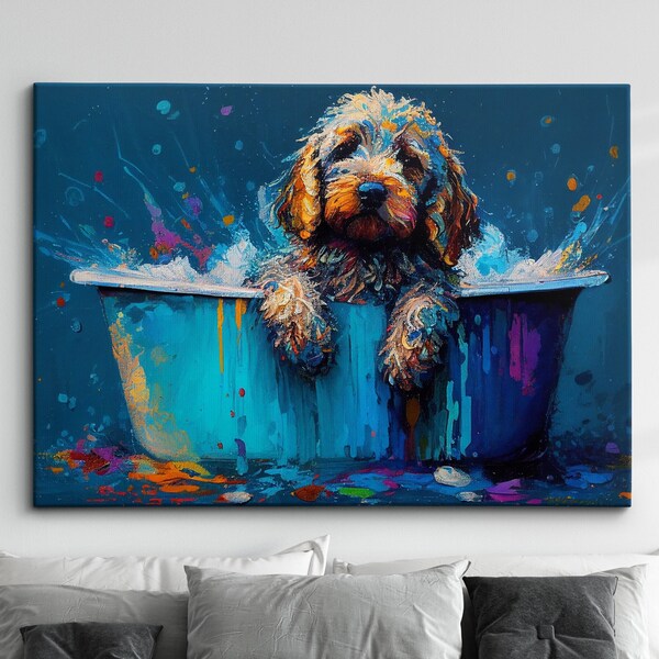 Canvas Cockapoo - Etsy
