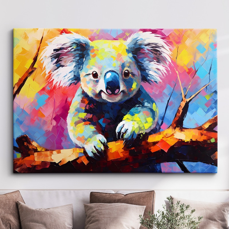 Colourful Koala Wall Art - Etsy UK