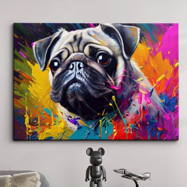 Pug Painting - Etsy