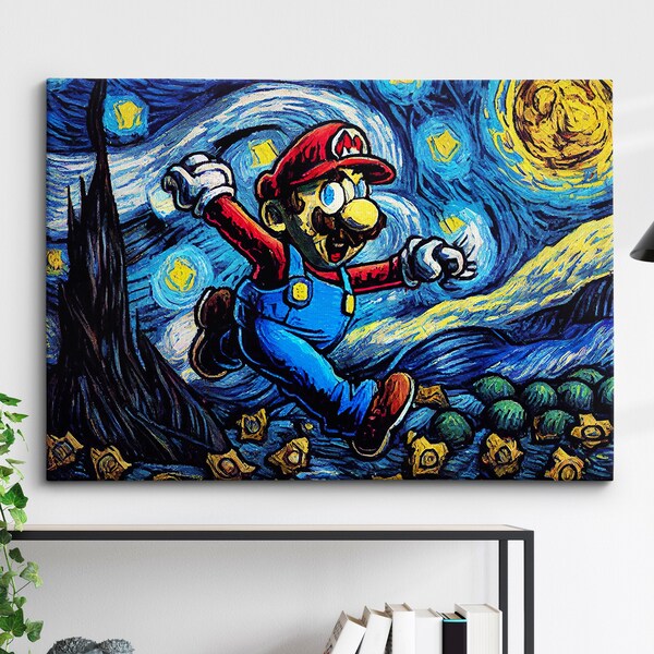 Mario Starry Night Van - Etsy