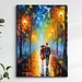 Romance Couple Walking Starry Night Van Gogh Oil Painting Wall Art ...