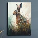 Bunny Rabbit Abstract Hare Animal Oil Painting Rainbow Pet Splatter ...