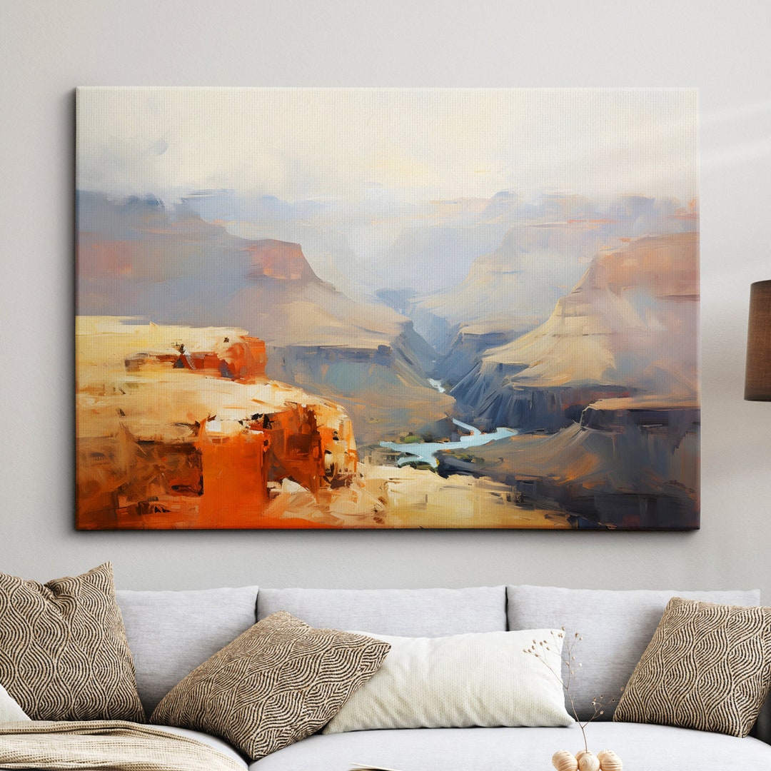 Grand Canyon Natural Wonder Arizona Landmark Oil Painting Style Wall ...