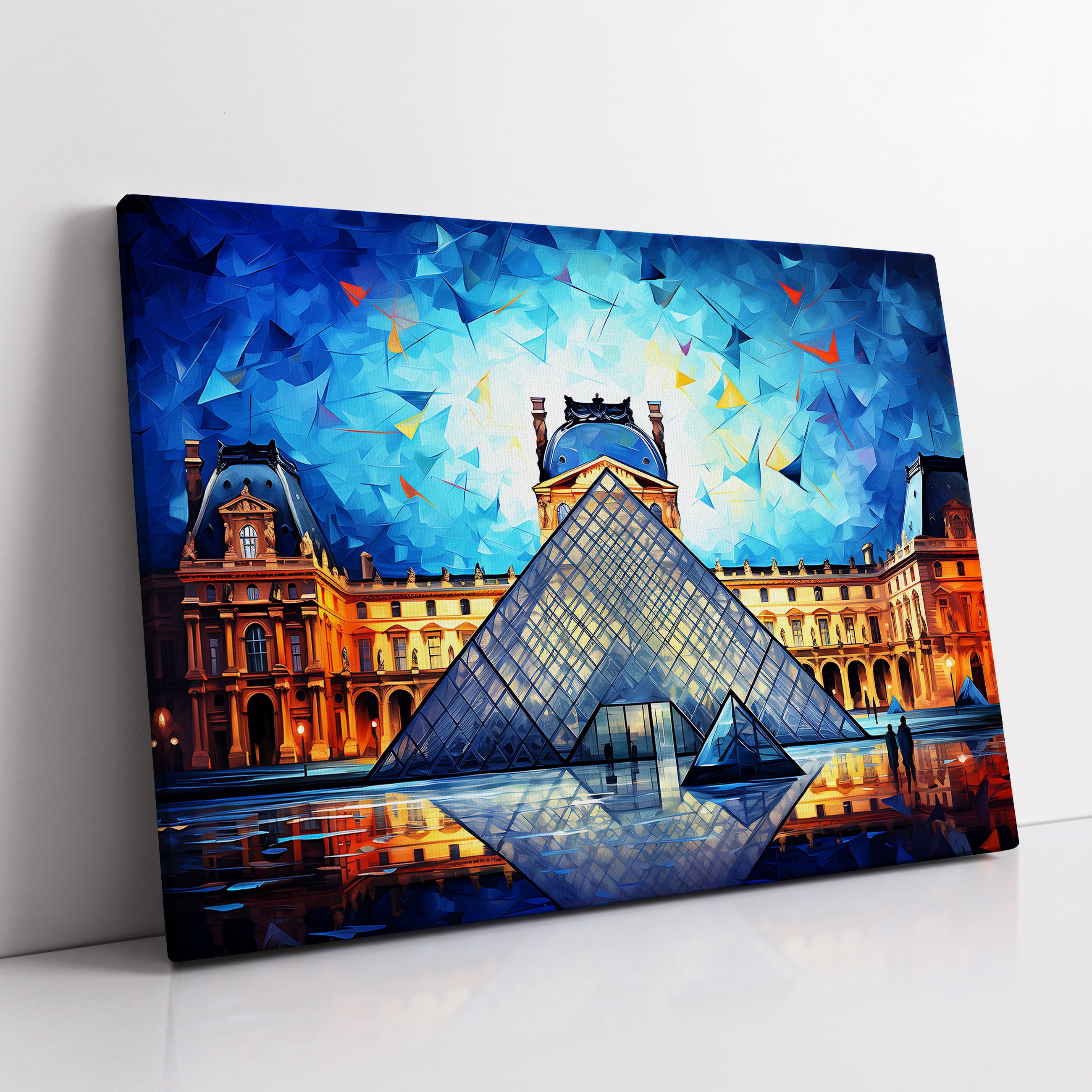 Louvre Museum Paris France Starry Night Painting Van Gogh Wall Art ...