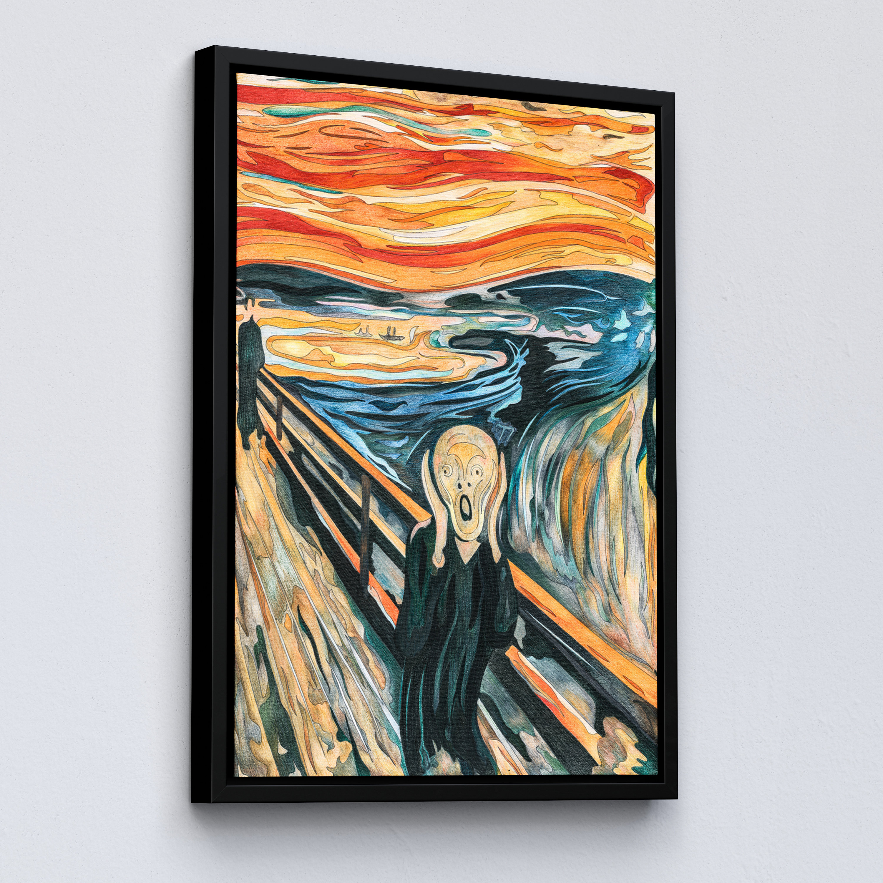 The Scream Famous Painting 1893 Edvard Munch Expressionism Wall Art ...