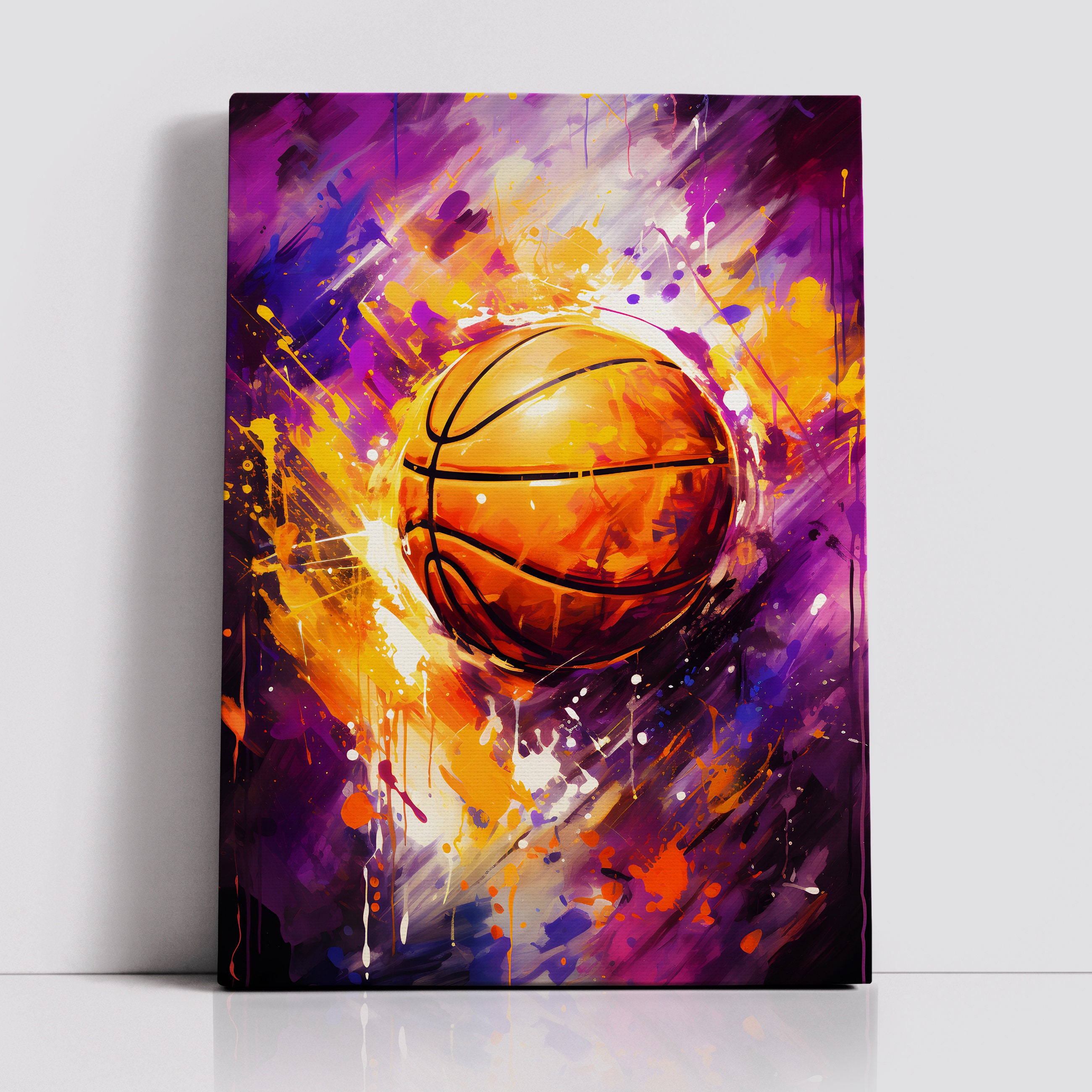 Abstract Basketball Art Female Basketball Player Sport Abstract Wall