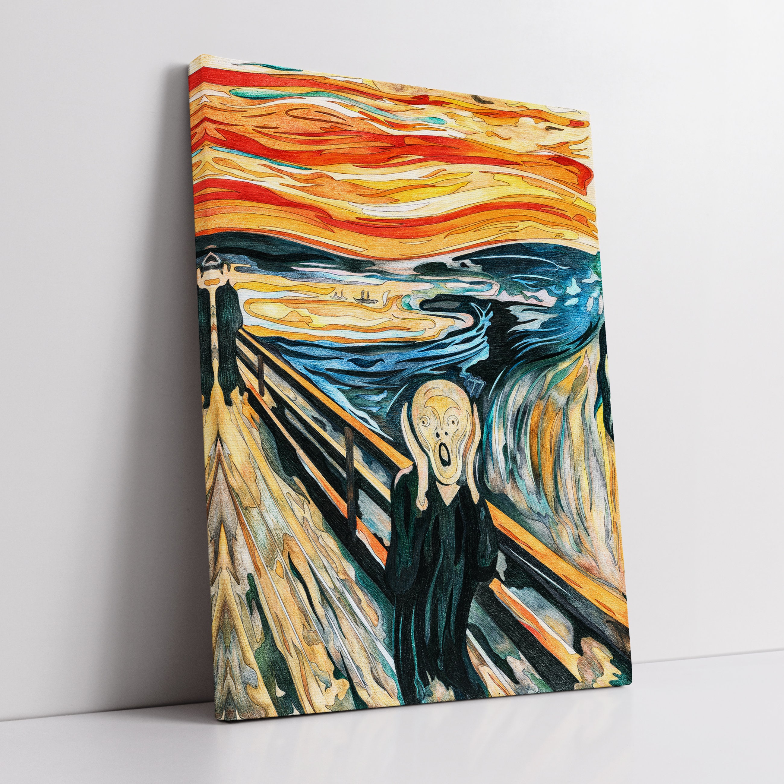 The Scream Famous Painting 1893 Edvard Munch Expressionism Wall Art ...