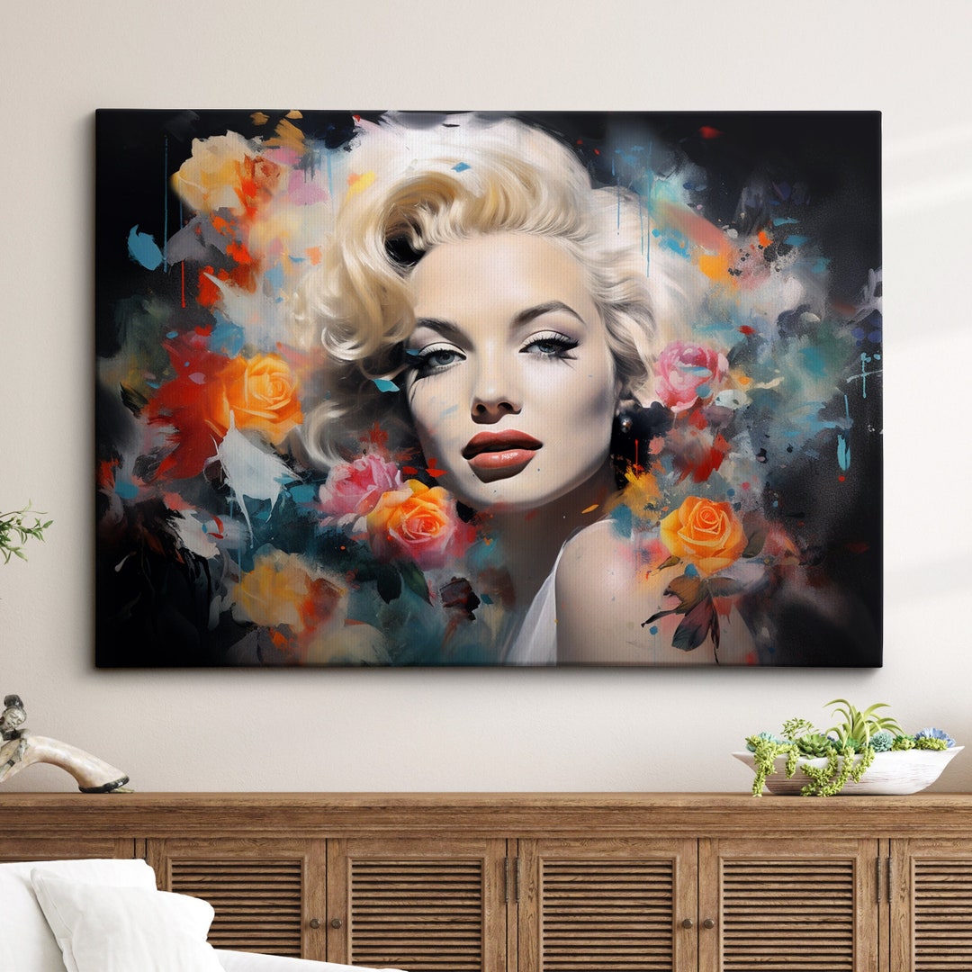 Margot Robbie Paint Splash Celebrity Abstract Modern Painting Wall Art ...