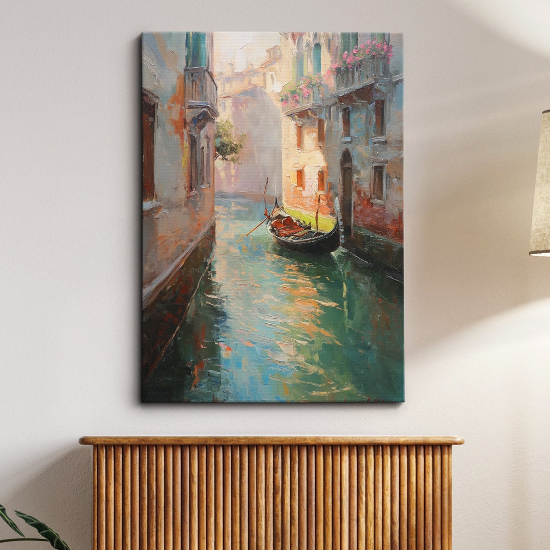 Venice Italy Canal Cathedral Abstract Modern Colourful Europe Painting ...