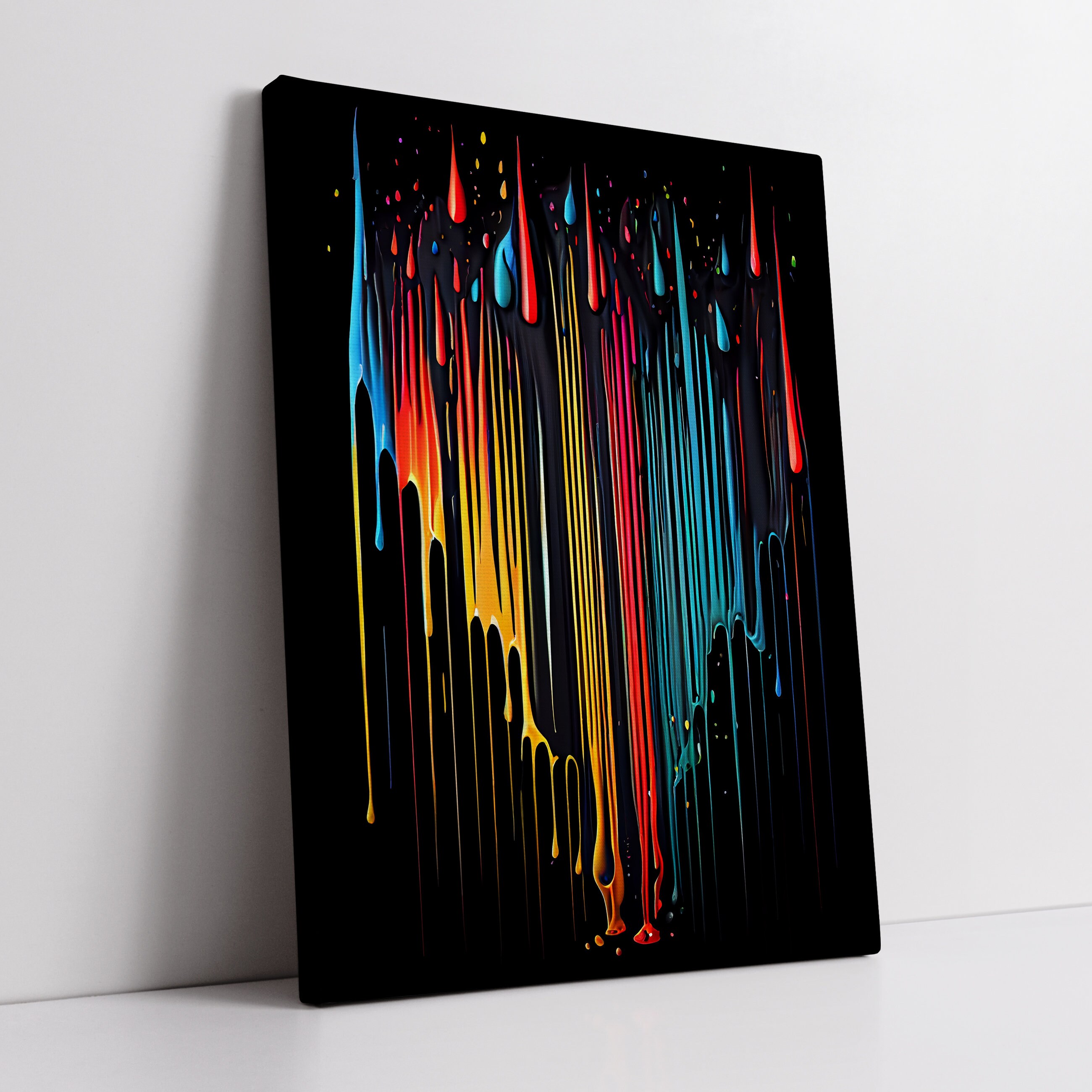 Colourful Dripping Paint Splatter Abstract Oil Painting Style - Etsy