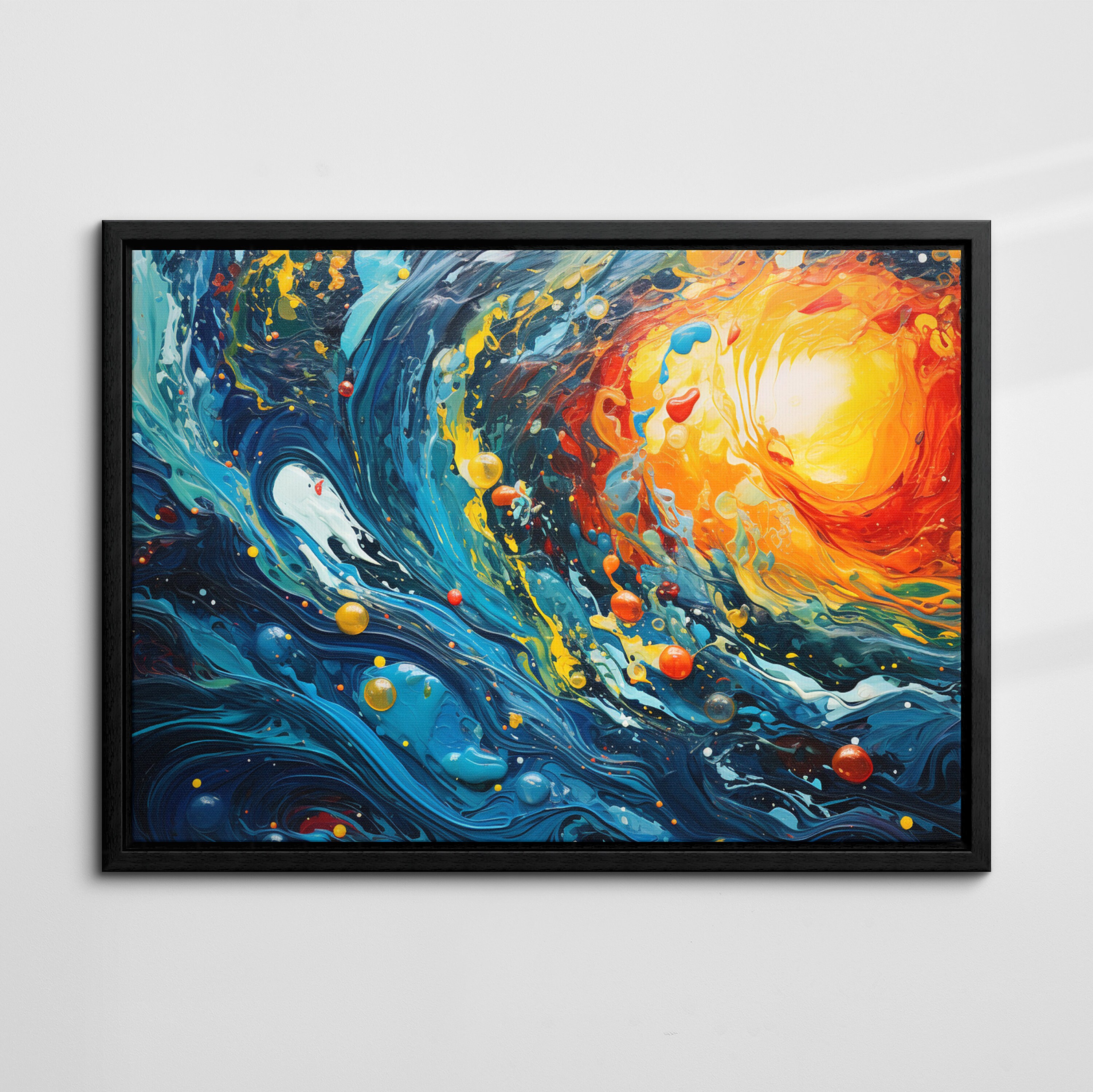Color Paint Splash Waves Abstract Oil Painting Splatter Style - Etsy