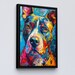 American Pit Bull Terrier Colorful Abstract Modern Painting Wall Art ...