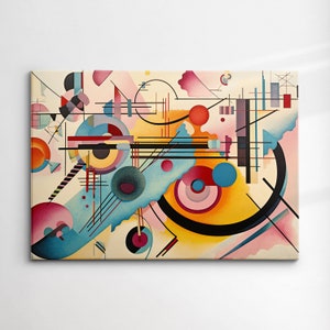 Geometric Wassily Kandinsky Style Abstract Oil Painting Wall Art ...